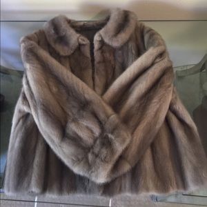 Vintage | Jackets & Coats | Vintage Silver Mink Fur Jacket Gorgeous ...